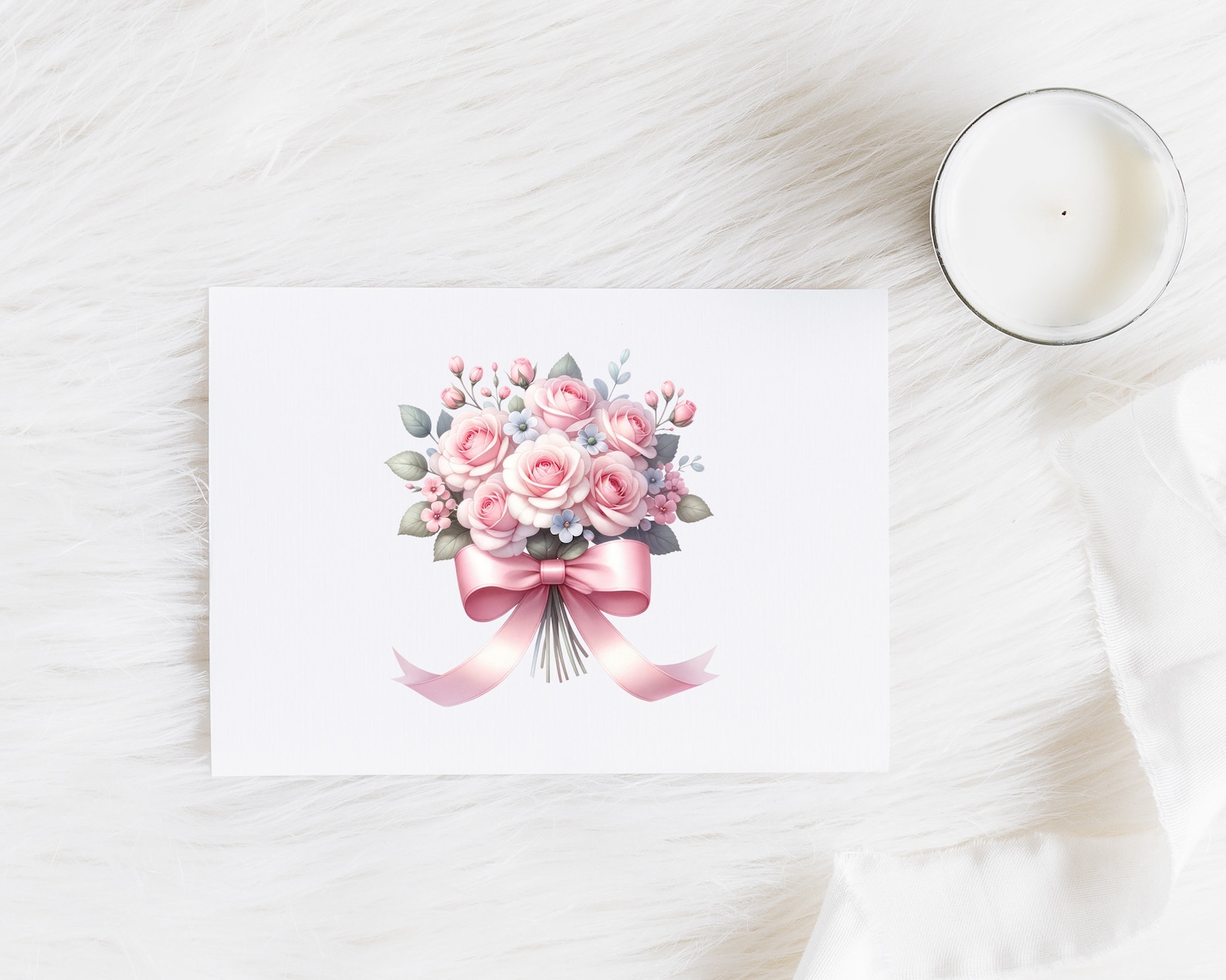 Pink Rose PNG, Watercolor Pink Rose Clipart Bundle, Wedding Bouquet ...