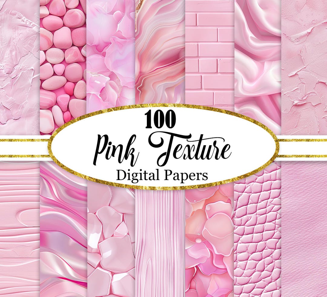 Pink Digital Paper, Pink Background Bundle, Pink Texture, Scrapbook ...
