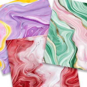 Marble Digital Paper Pack, Marble Background Bundle, Scrapbook Papers ...