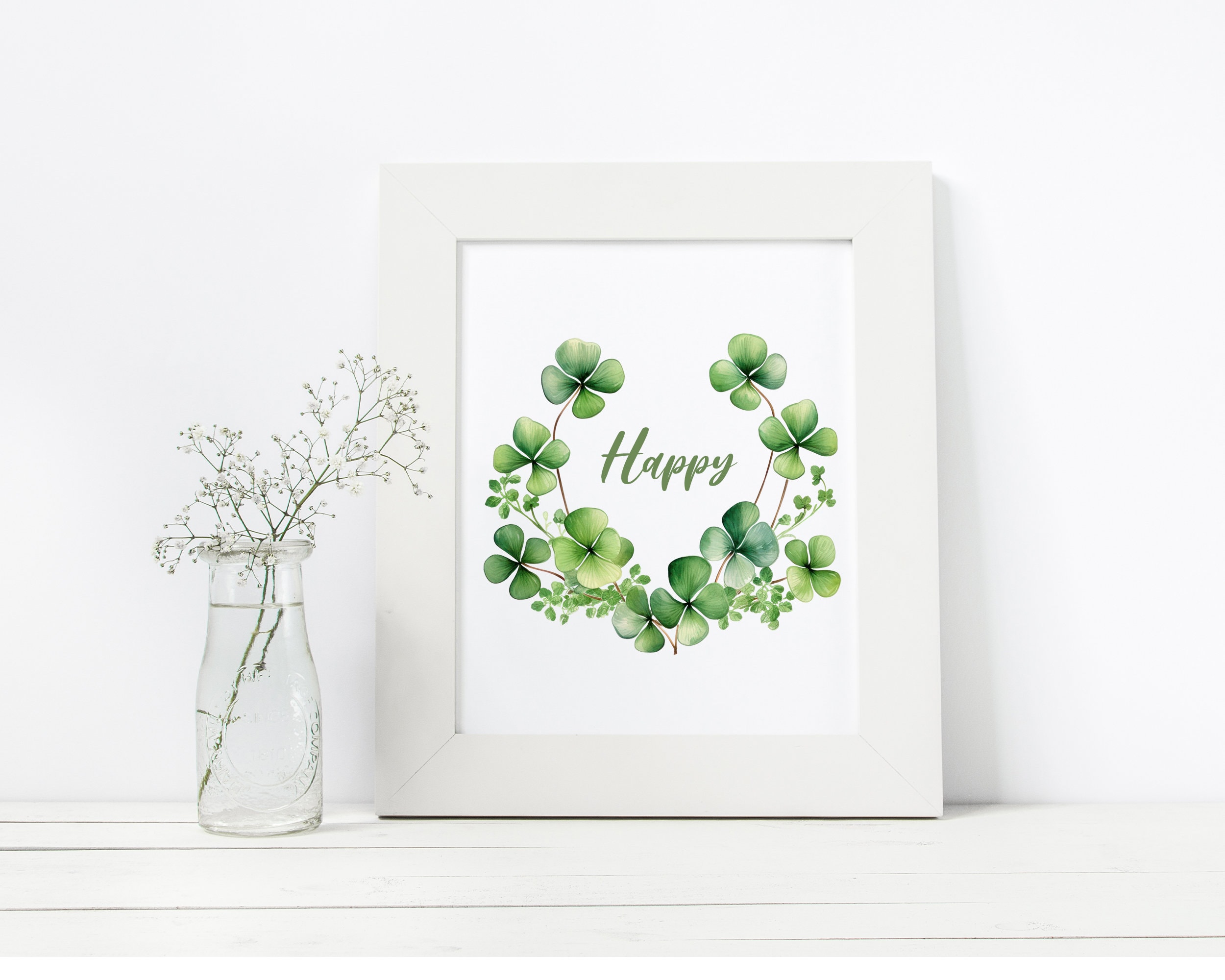 Shamrock Clipart, Clover PNG Bundle, St Patricks Day PNG, Shamrock ...