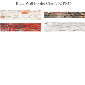 Brick Wall Border Clipart, Borders PNG, Scrapbook, Junk Journal ...