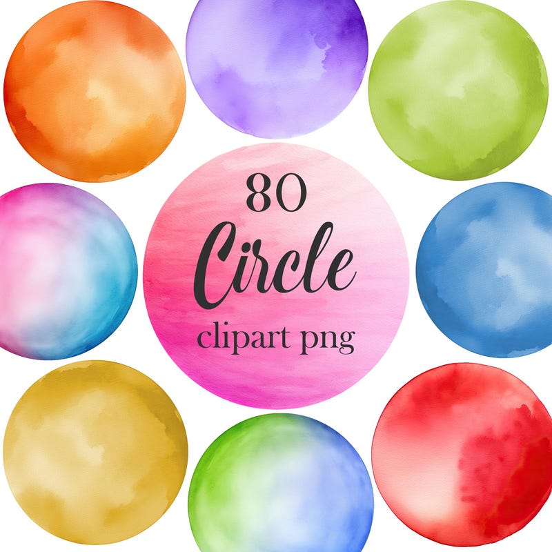 Colorful Circle Art - Etsy