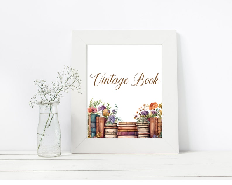 Book Clipart, Vintage Book Border PNG, Digital Download - Etsy
