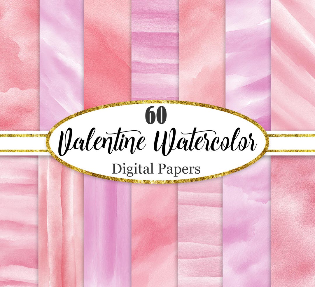Valentine Digital Paper, Watercolor Background Texture - Etsy