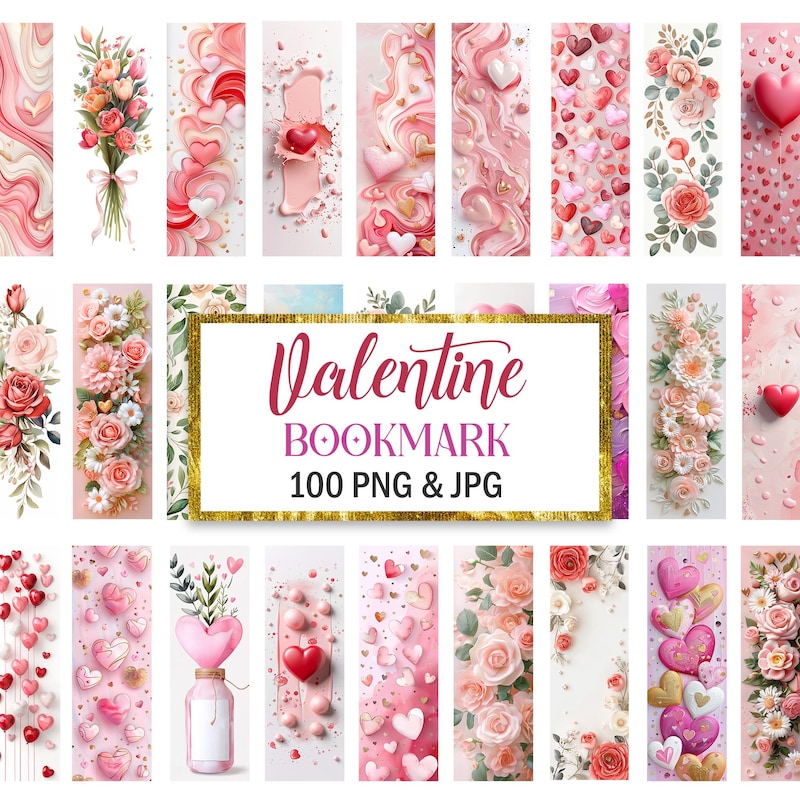 Valentine Bookmark - Etsy