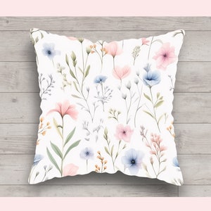 Wildflower Digital Paper Bundle, Watercolor Flower Background ...