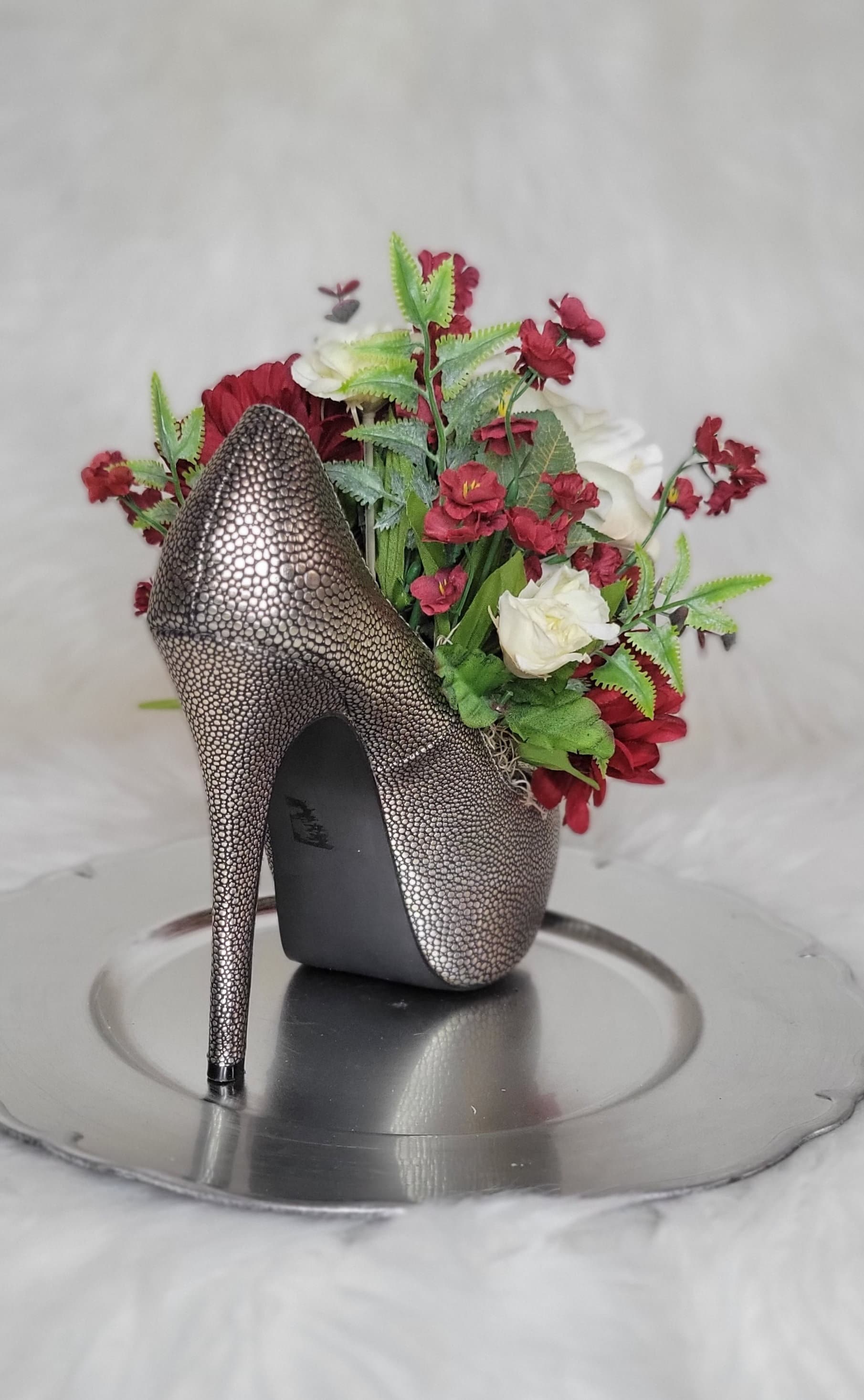 High Heel Vase, Centerpiece, Shoe Bouquet, Unique Floral Gift, Home ...