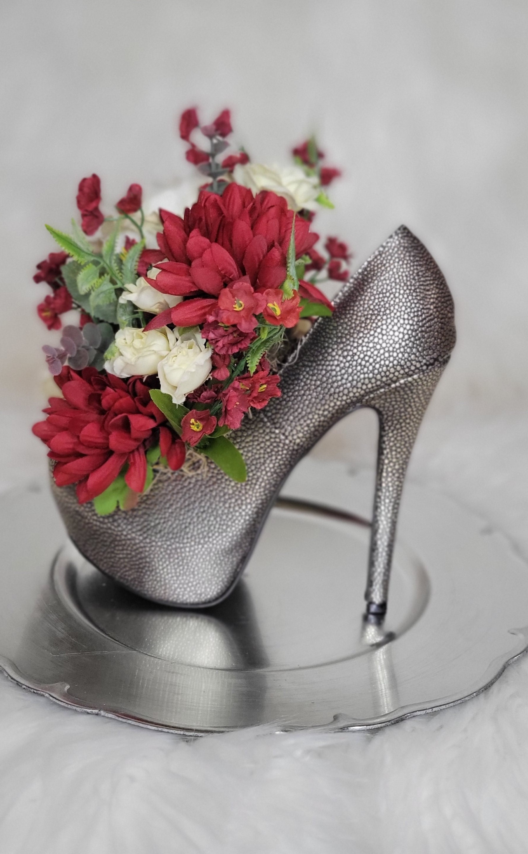 High Heel Vase, Centerpiece, Shoe Bouquet, Unique Floral Gift, Home ...