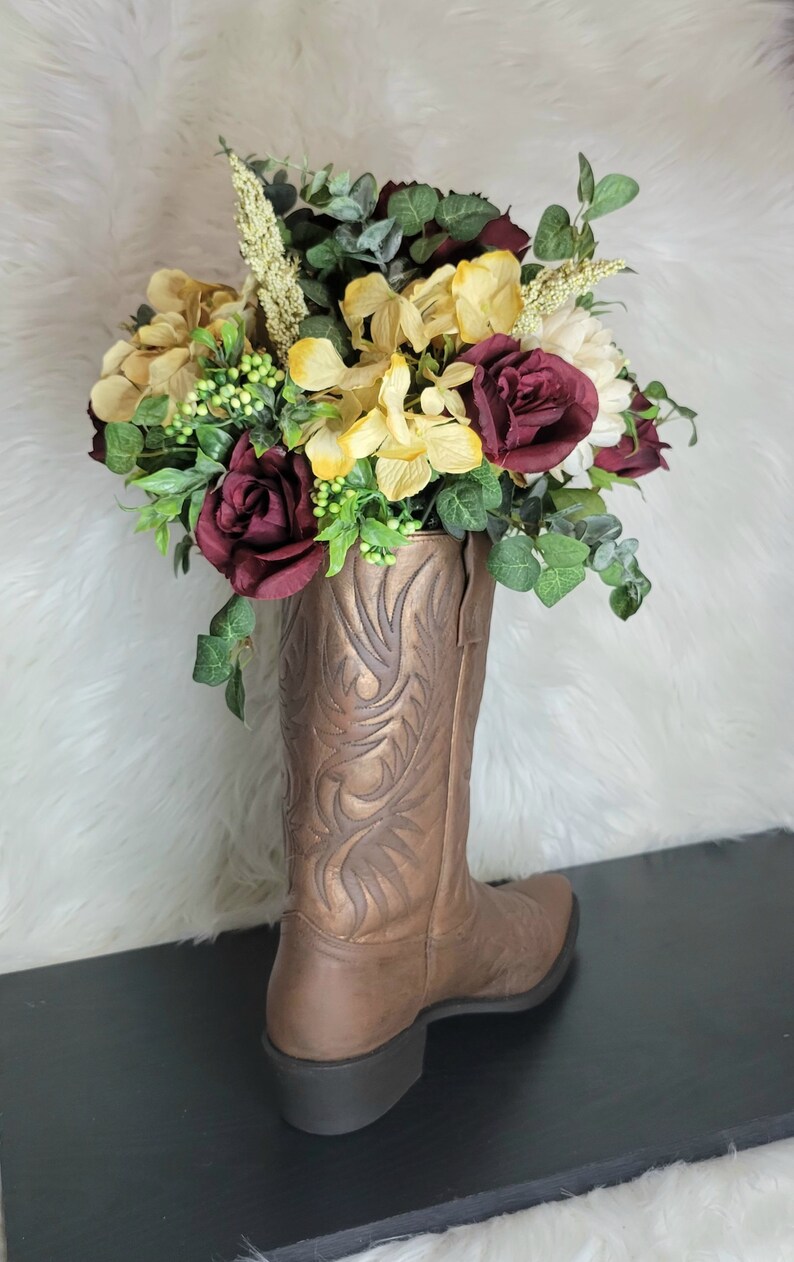 ACME Cowboy Boot Flower Arrangement, Country Wedding, Centerpiece ...