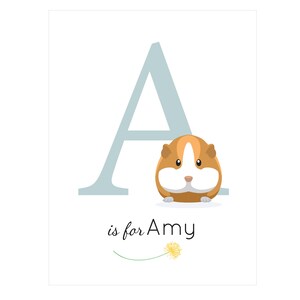 Nursery Print Guinea Pig Print Children's Print Guinea - Etsy