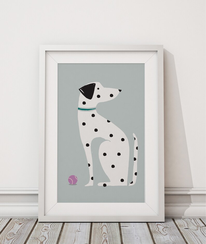 Dalmatian Print Puppy Print Nursery Print Dog Print | Etsy