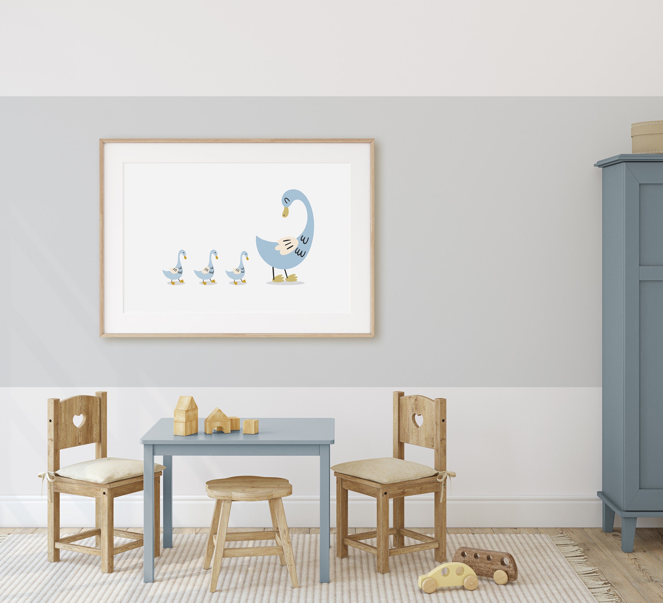 Duckling Print Duck Print Nursery Print Living Room Print | Etsy UK