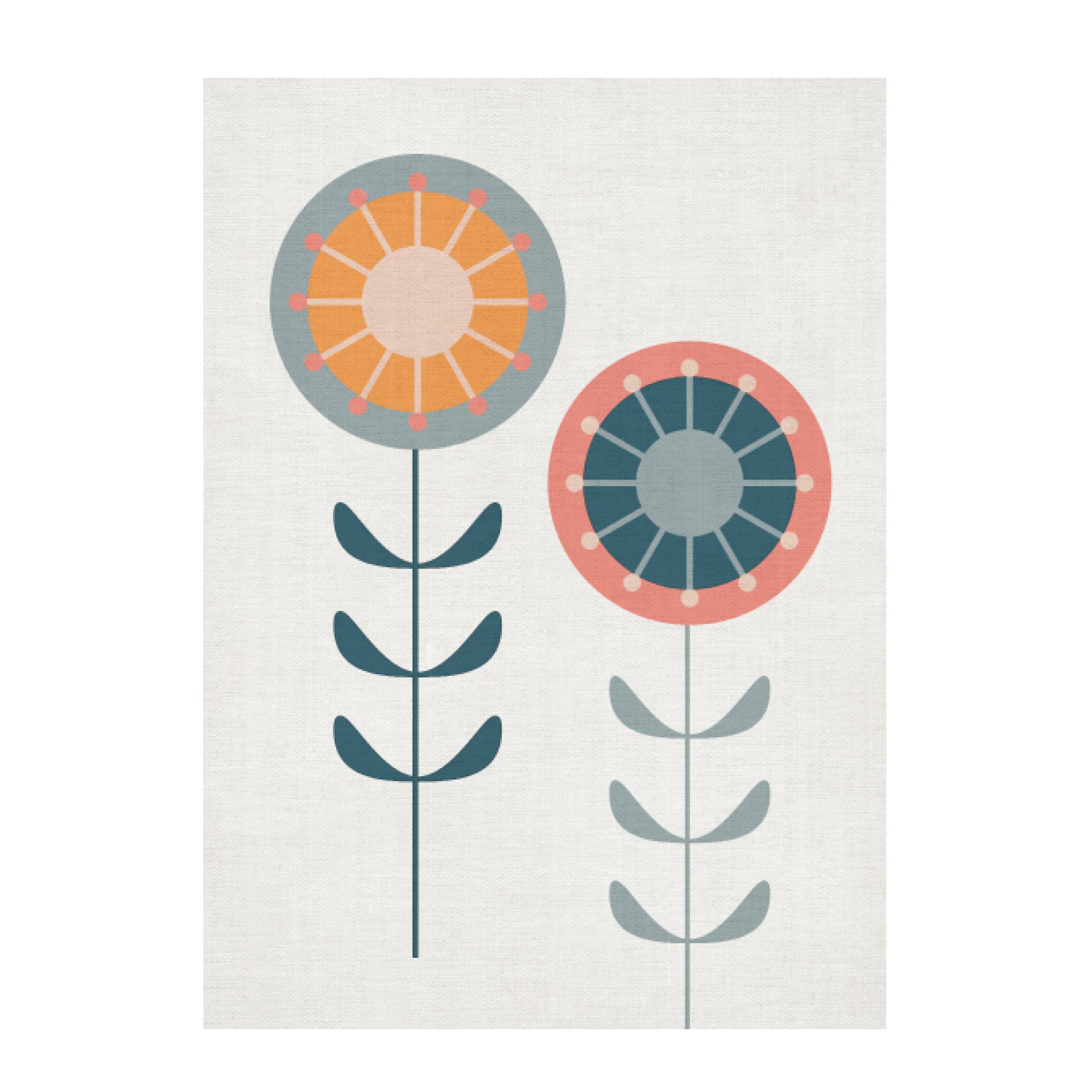 Scandinavian Inspired Flower Print Floral Design Nordic - Etsy UK