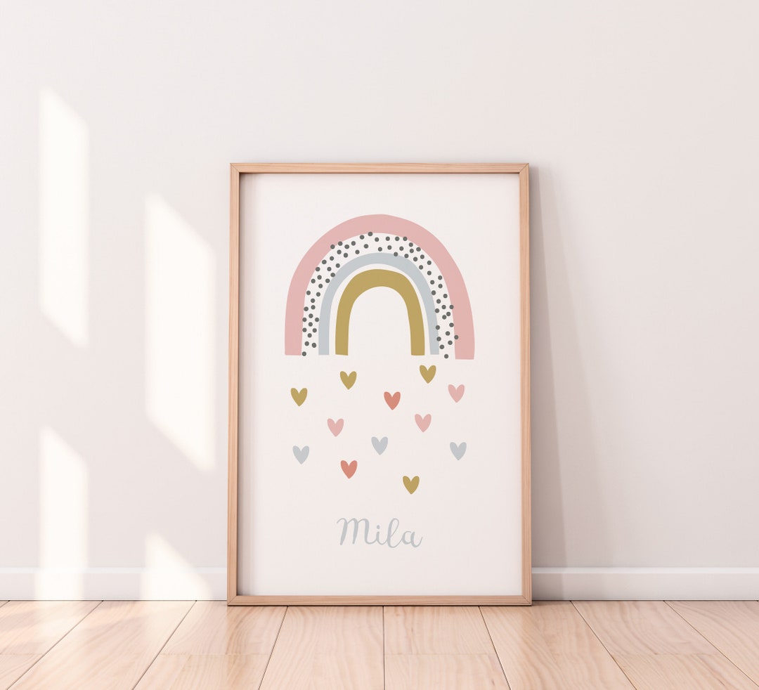 Rainbow Nursery Print, Rainbow Print, Rainbow Poster, Nursery Wall Art ...