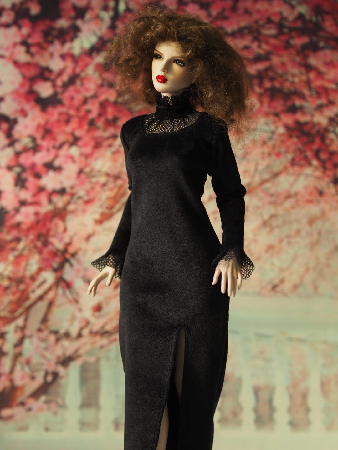 BJD FID Size Long Black Velvet Dress. Iplehouse, Raccoondoll, Sartoriaj ...
