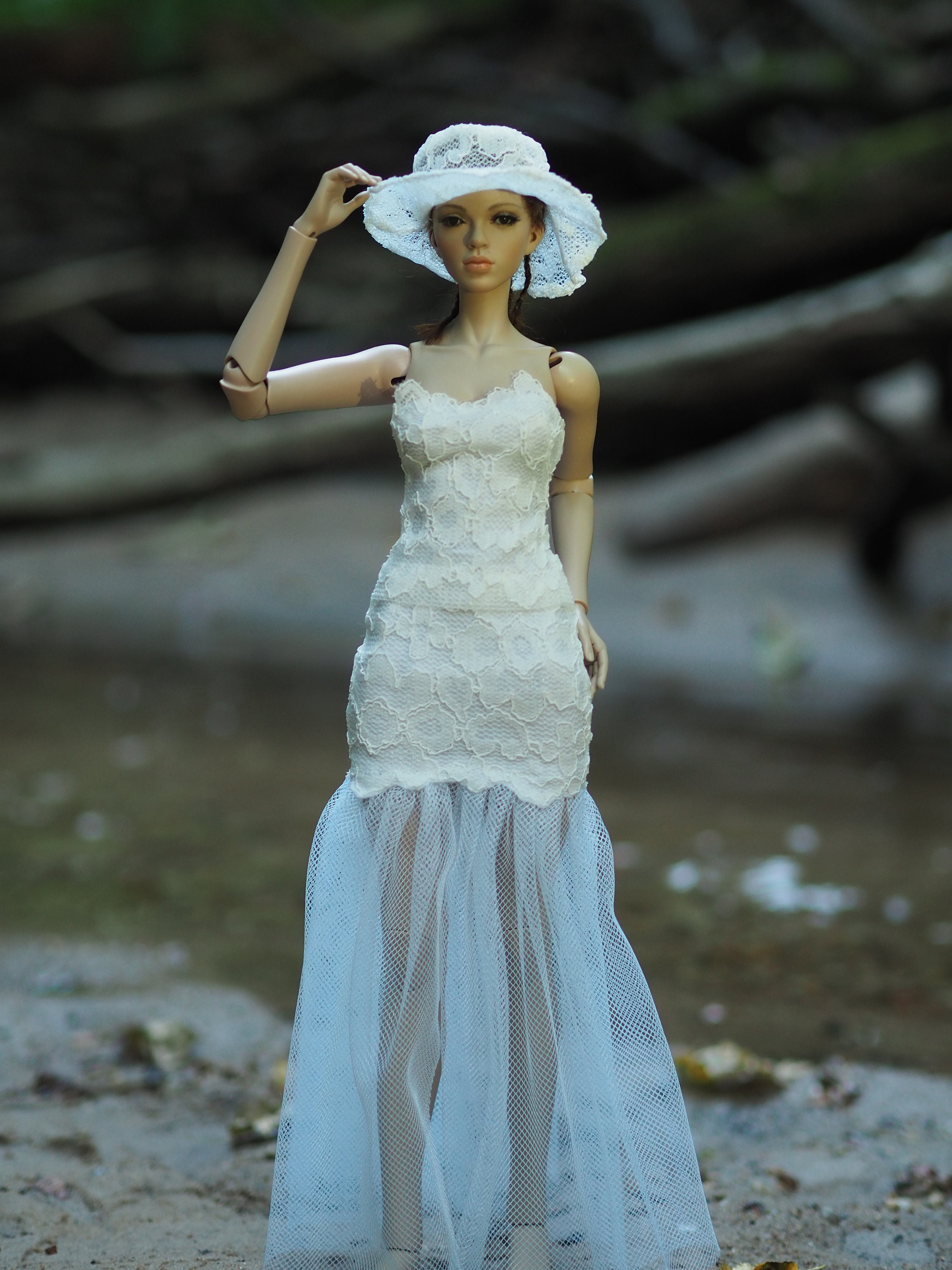 Bjd Fid Size White Wedding Dress. Iplehouse, Raccoondoll Bjd White Lace ...