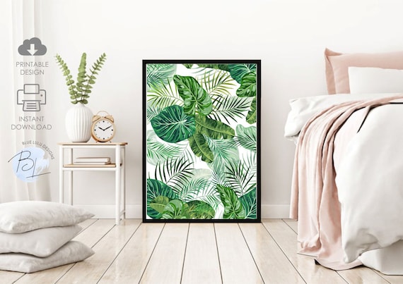 Palm Tree Wall Art Palm Poster Palm Leaf Printable Poster - Etsy