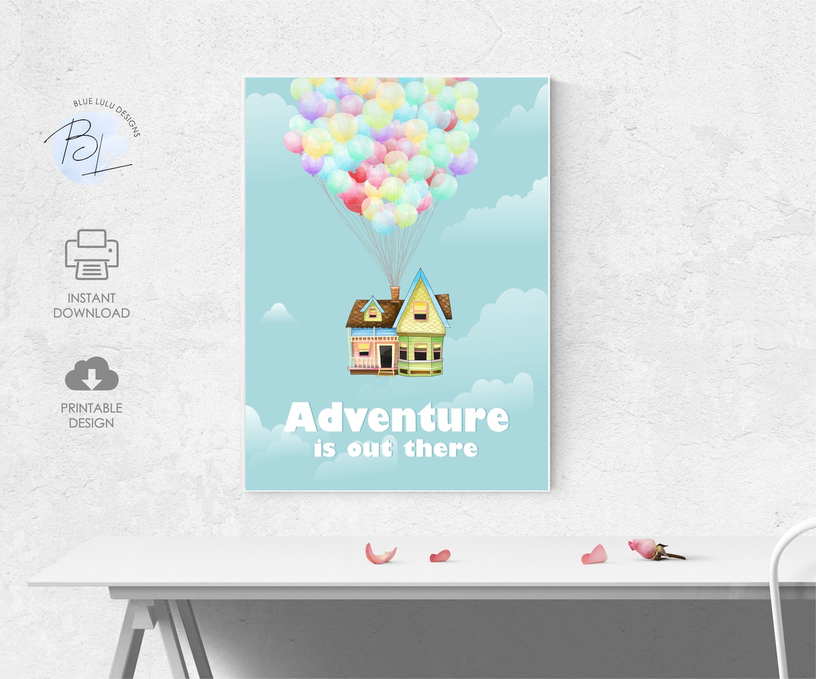 Adventure is Out There Sign Printable Adventure Awaits Quote Home Decor ...