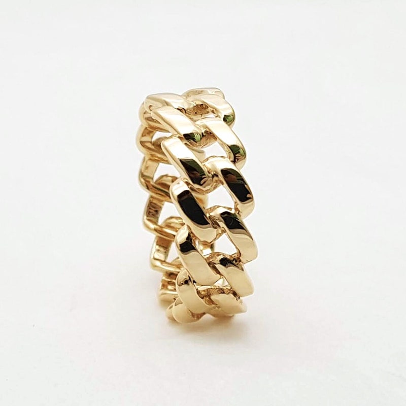 Gold Chain Ring - Etsy