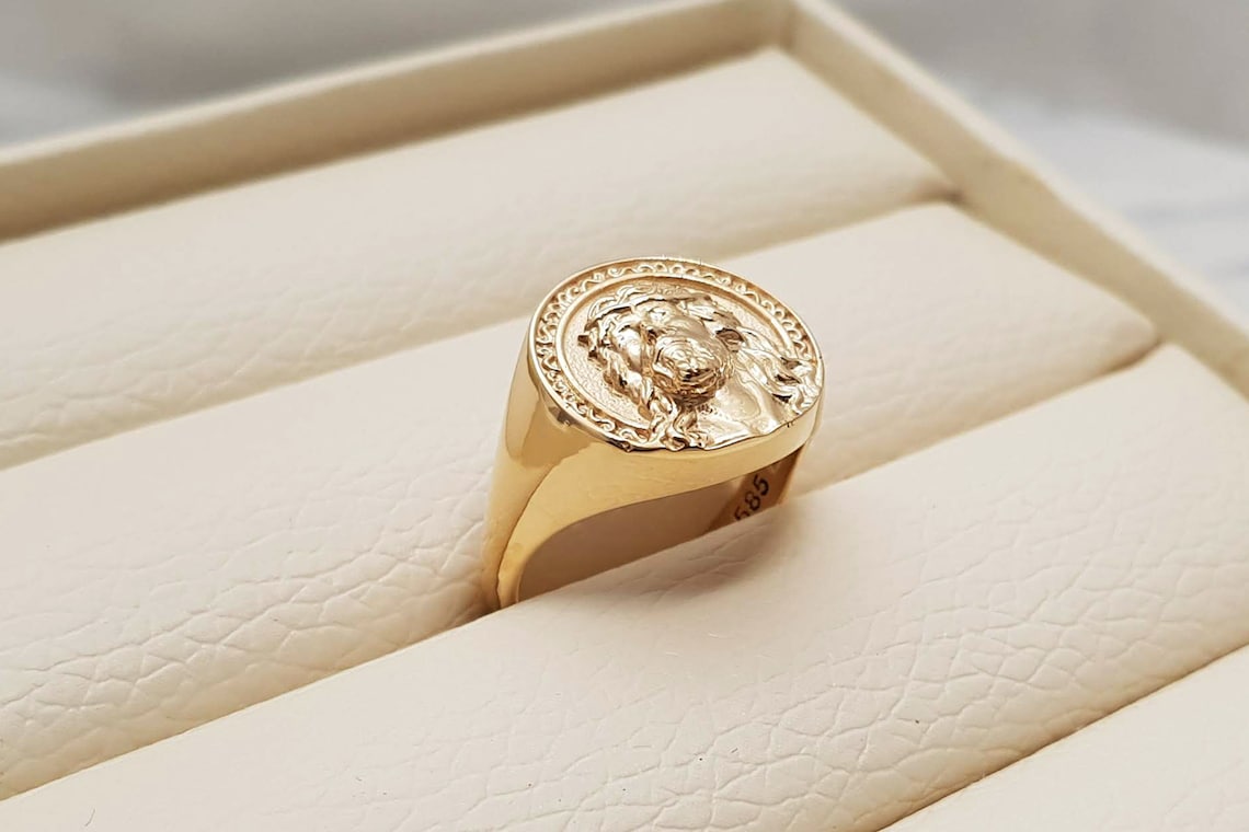 18k 14k Gold Jesus Ring Mens Ring Gold Catholic Gold Ring - Etsy