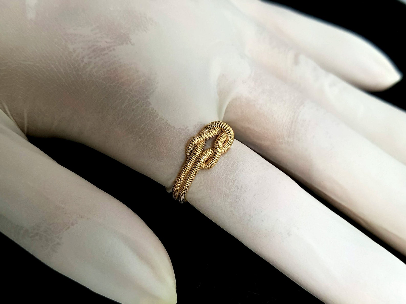 14k 18k Gold Rope Knot Ring Mens Womens Ring Gold Gold Ring - Etsy