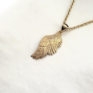 14k 18k Gold Angel Wing Pendant Necklace for Men and Women - Etsy