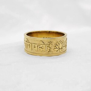 14k 18k Gold Om Mani Padme Hum Ring for Men and Women - Etsy