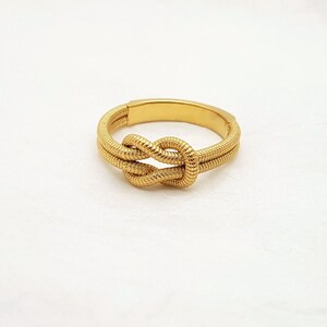 14k 18k Gold Rope Knot Ring Mens Womens Ring Gold Gold Ring - Etsy