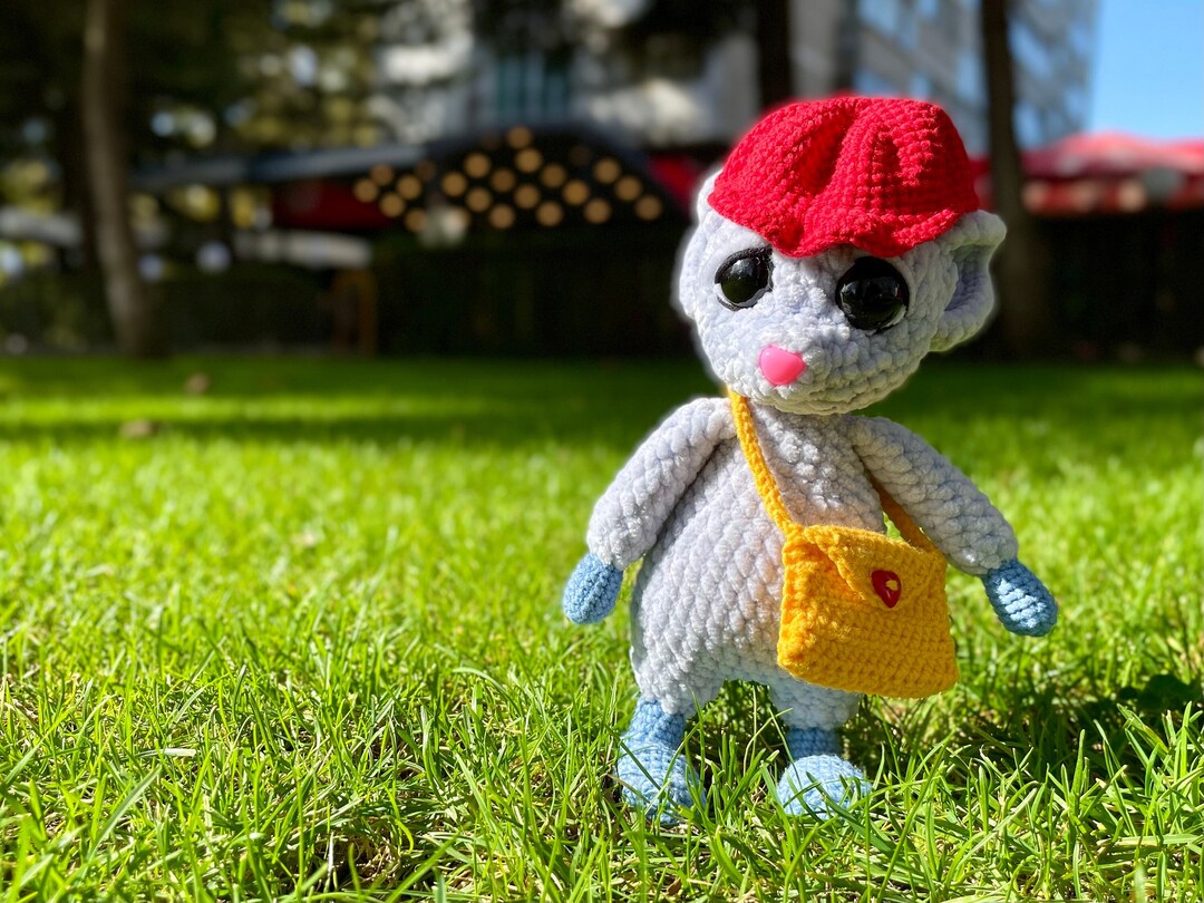 Postman Amigurumi Mouse Benjamin a Cute Softy With Cap and Courier Bag ...