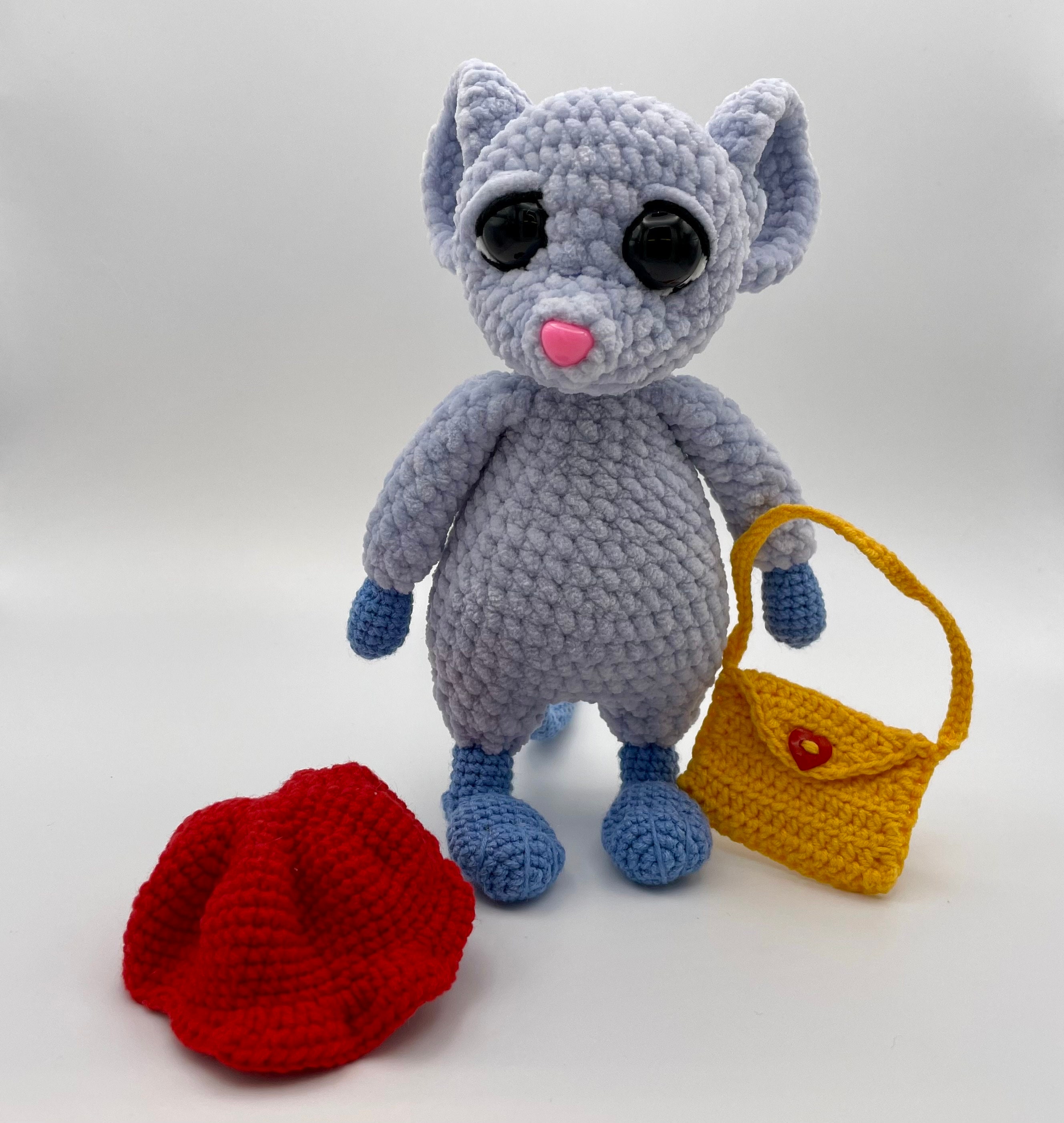 Postman Amigurumi Mouse Benjamin a Cute Softy With Cap and Courier Bag ...