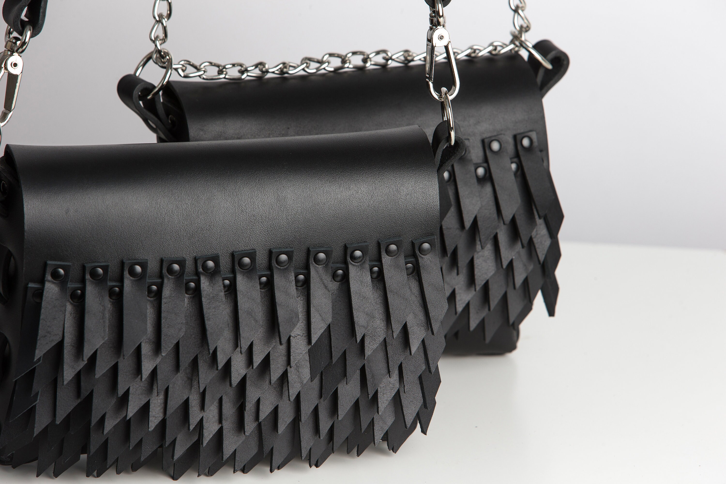 Black Shoulderbag Designer Bag Statement Bag Leather Purse Black ...