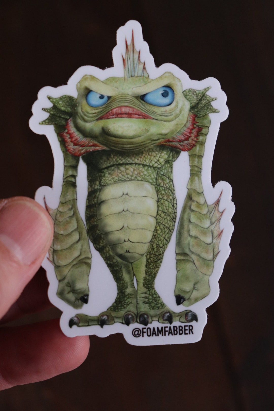 The Creature/angry Fish Guy Vinyl Sticker - Etsy