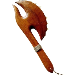 Hawaiian Store Handcarved Wood Polynesian War Axe Club Decorative Replica - Etsy