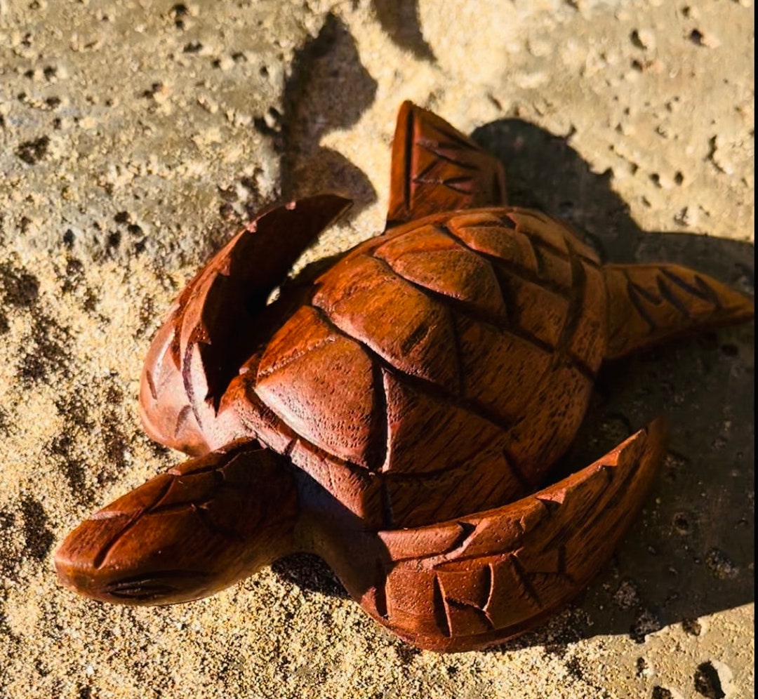 Hawaiian Store Hand Carved Wood Honu Turtle (choose Size) - Etsy
