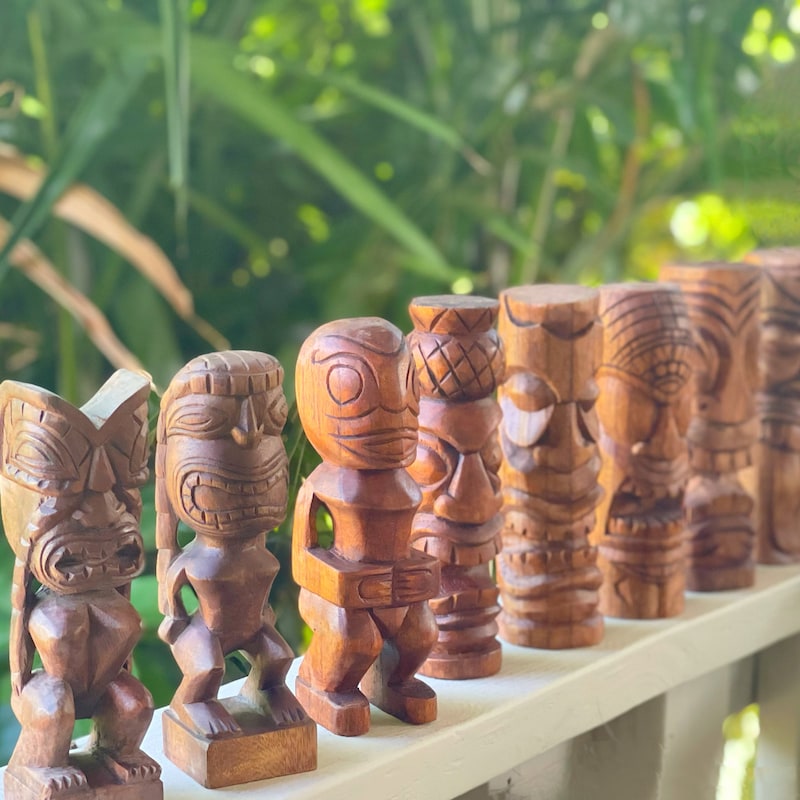 Wood Carved Tiki Statue - Etsy