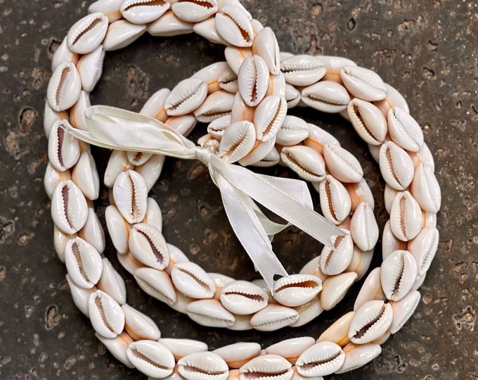 Da Hawaiian Store Genuine Ring Top Braided Cowrie Cowry Shell Lei. - Etsy