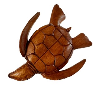 Da Hawaiian Store Hand-carved Wood Honu Turtle Featuring Maui and ...