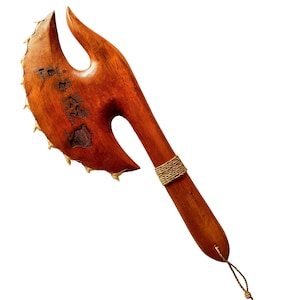 Hawaiian Store Handcarved Wood Polynesian War Axe Club Decorative Replica - Etsy