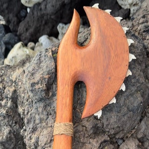 Hawaiian Store Handcarved Wood Polynesian War Axe Club Decorative Replica - Etsy