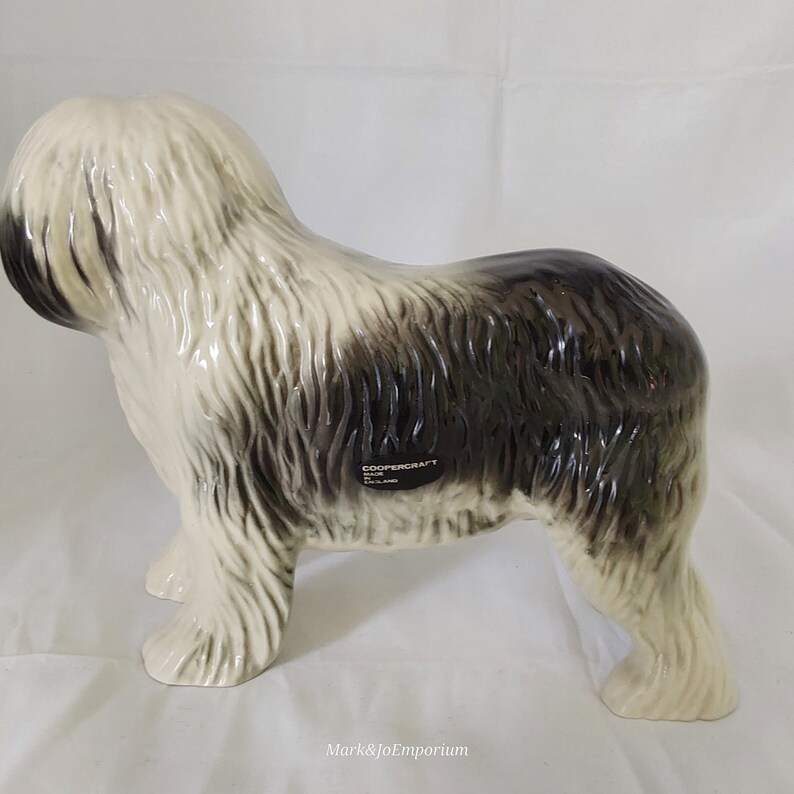 Vintage Coopercraft Old English Sheepdog Porcelain Dog - Etsy