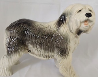 Vintage Tremar Pottery Old English Sheepdog Money Bank. Tongue Out ...
