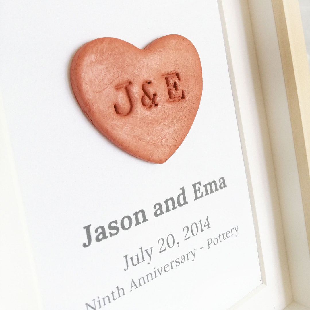 Pottery Anniversary Gift 9th Year Personalize for Her Him Man Husband ...