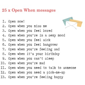 Open When Letters PDF PRINTABLE FILE - Envelopes Boyfriend, Long ...