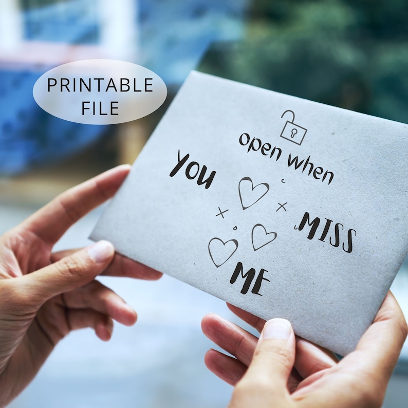 Open When Letters PDF PRINTABLE FILE Envelopes Boyfriend - Etsy