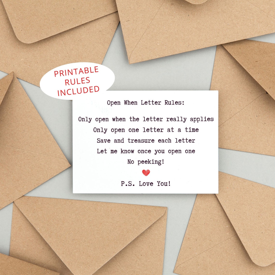 Open When Letters PDF PRINTABLE FILE Envelopes Boyfriend | Etsy