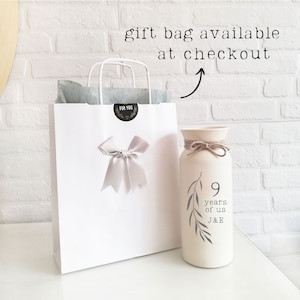 9 Year Anniversary Gift for Wife Willow Gifts 9th Ninth Pottery Flower ...