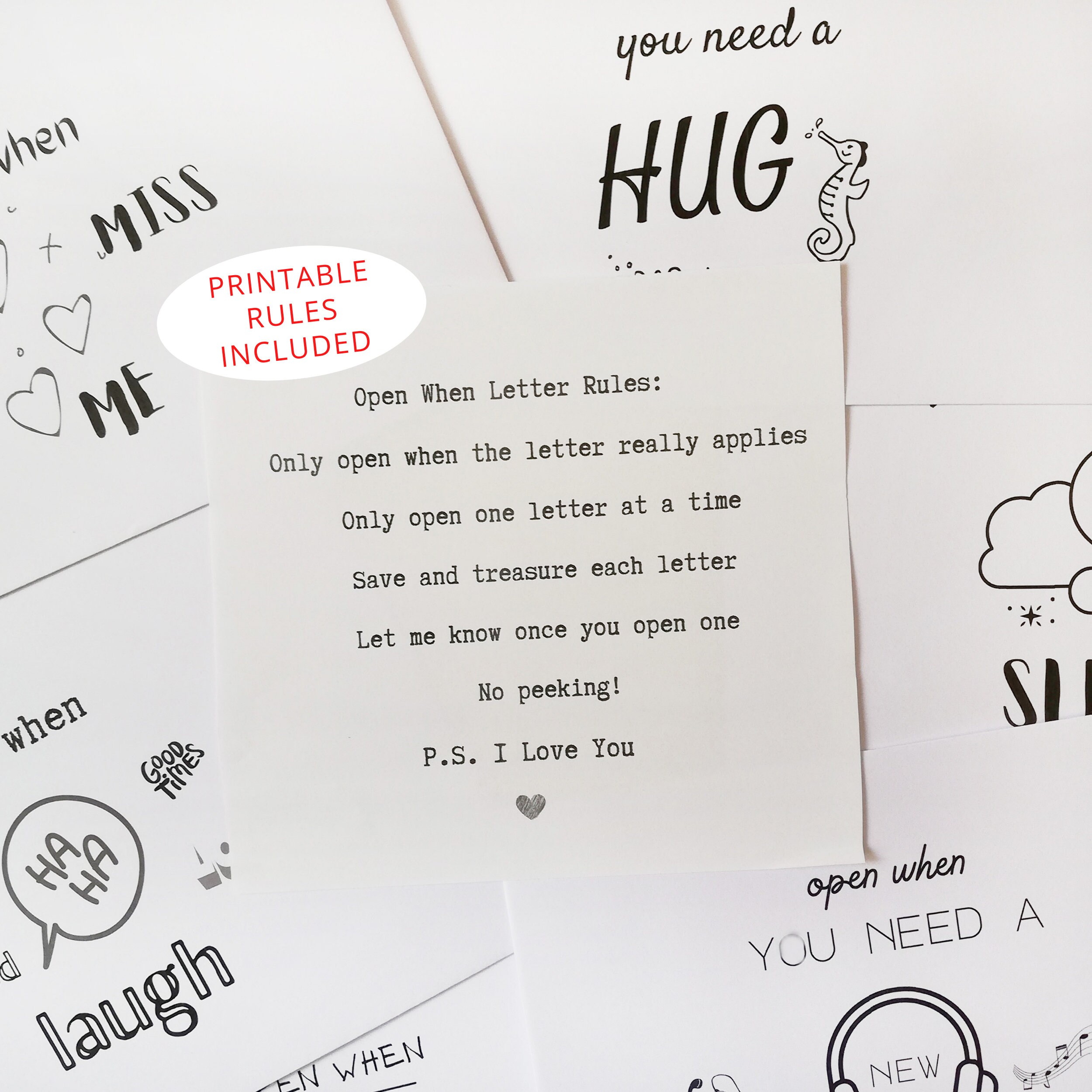 Open When Letters PDF PRINTABLE FILE Envelopes Boyfriend | Etsy Canada