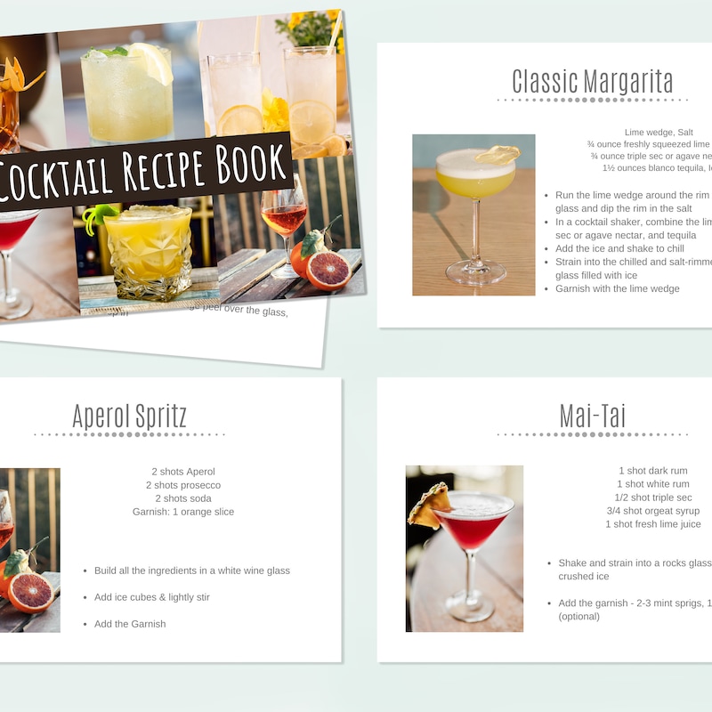 Cocktail Cards - Etsy