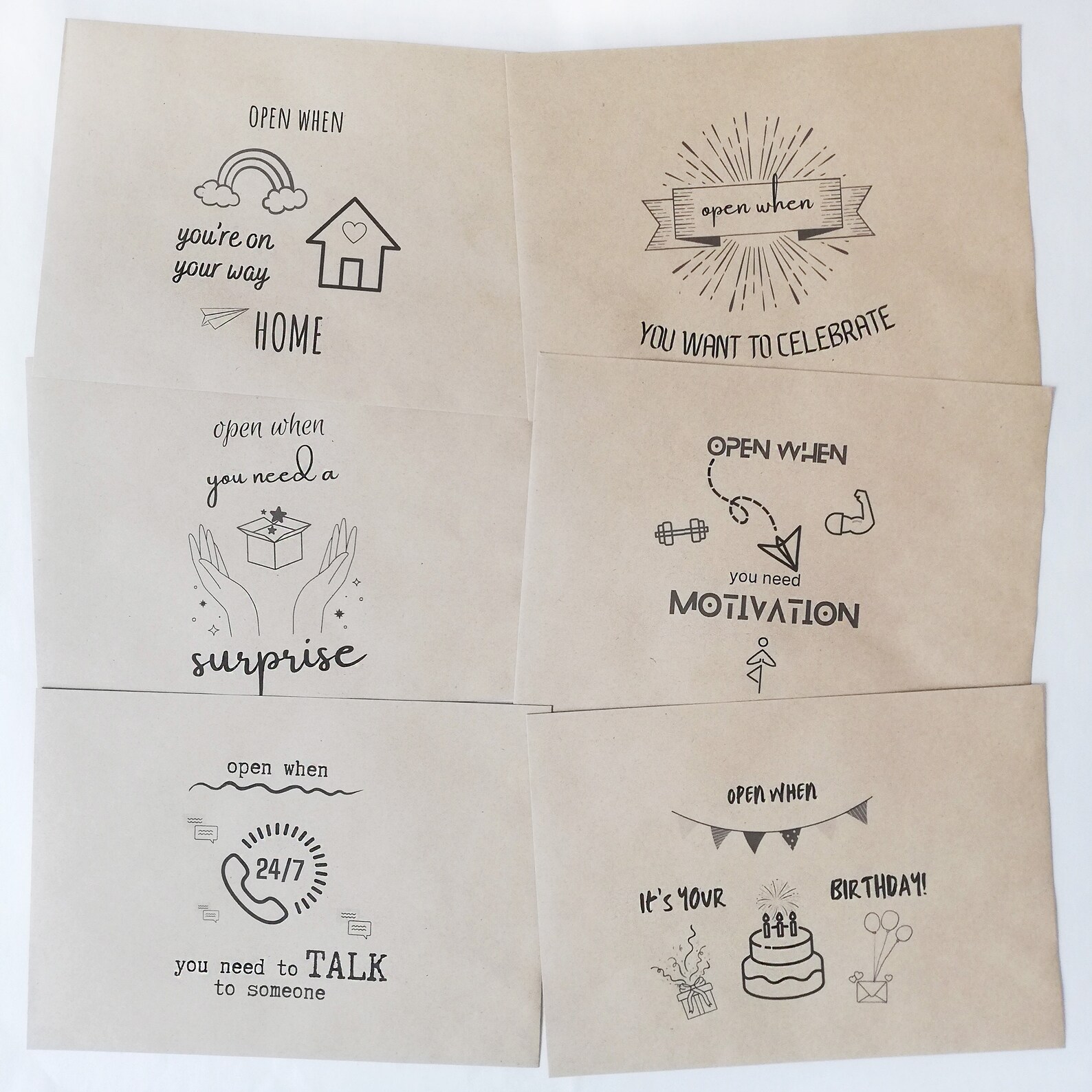 Open When Letters PDF PRINTABLE FILE Envelopes Boyfriend | Etsy Canada