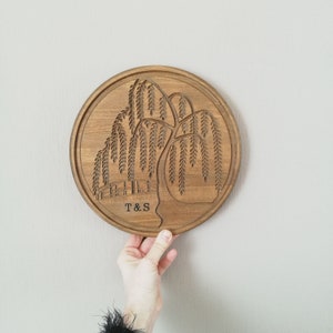 Willow Anniversary Gift 9th Tree Wood for Him Her Husband Wife Men 9 ...